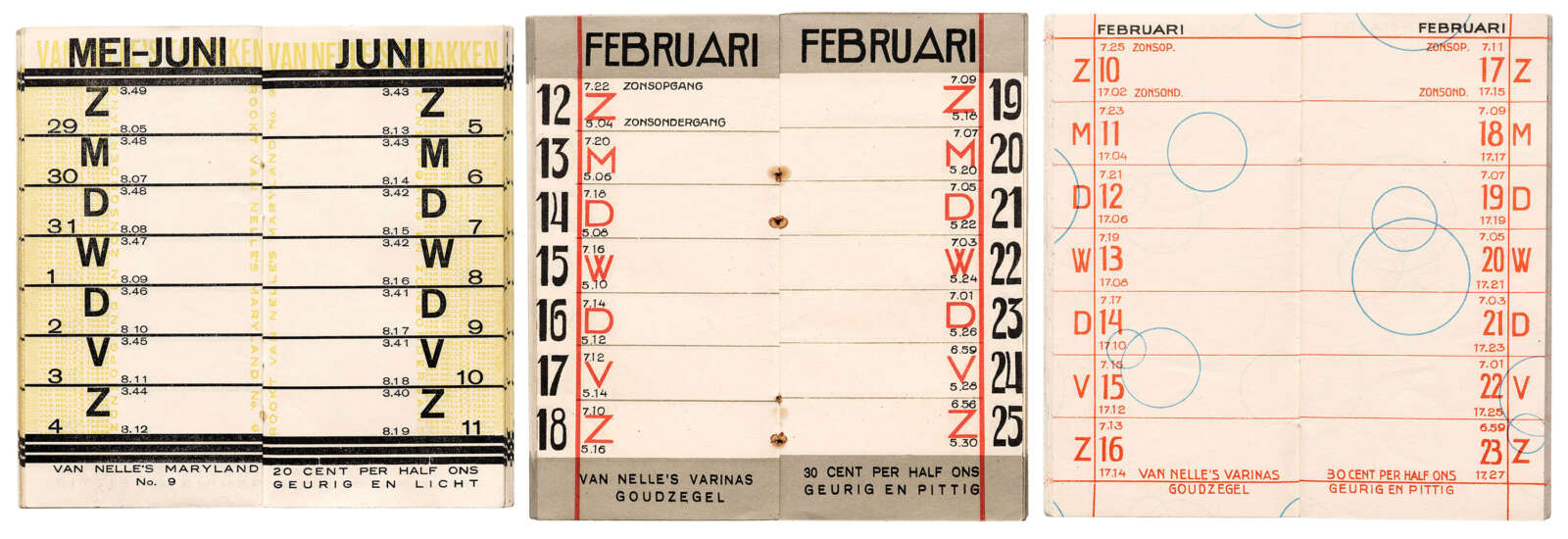 Calendar Design in the Online Archive | Letterform Archive