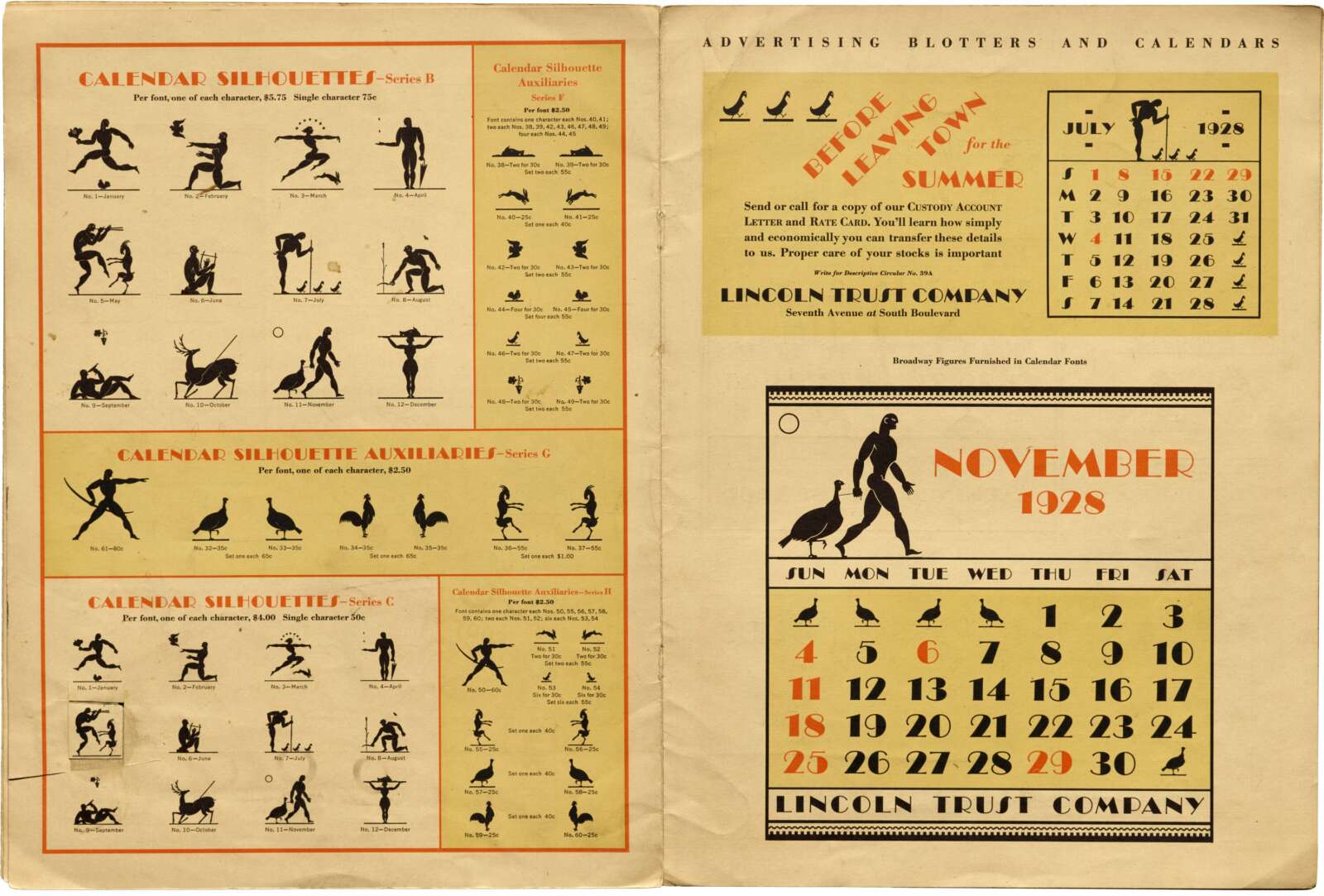 Calendar Design in the Online Archive - Letterform Archive