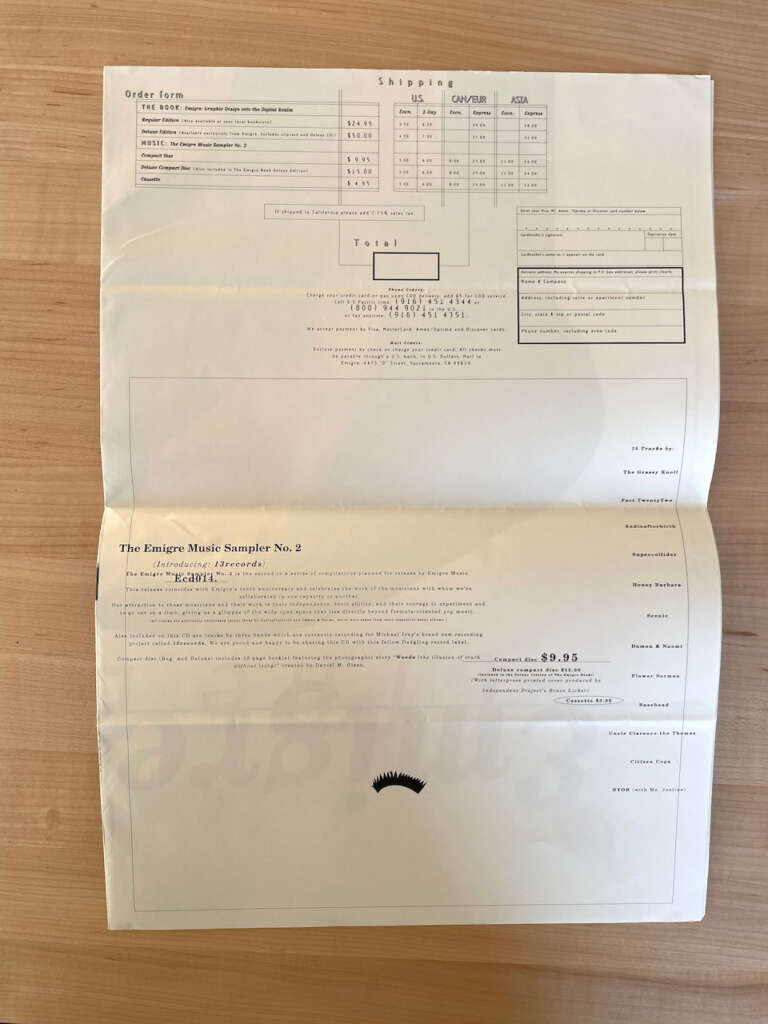 Emigre (The Book) “10” poster - Letterform Archive